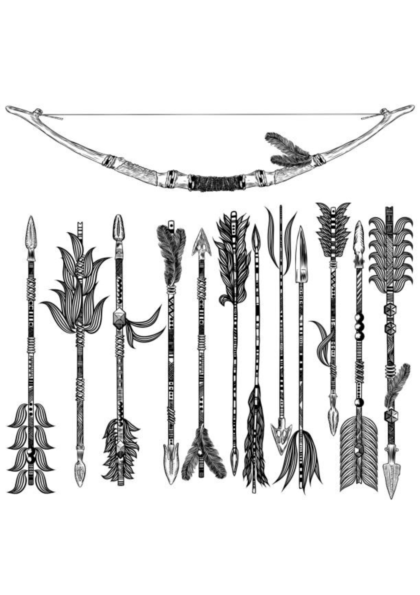 Temp Tattoo - Native Arrows – TeMaRo™